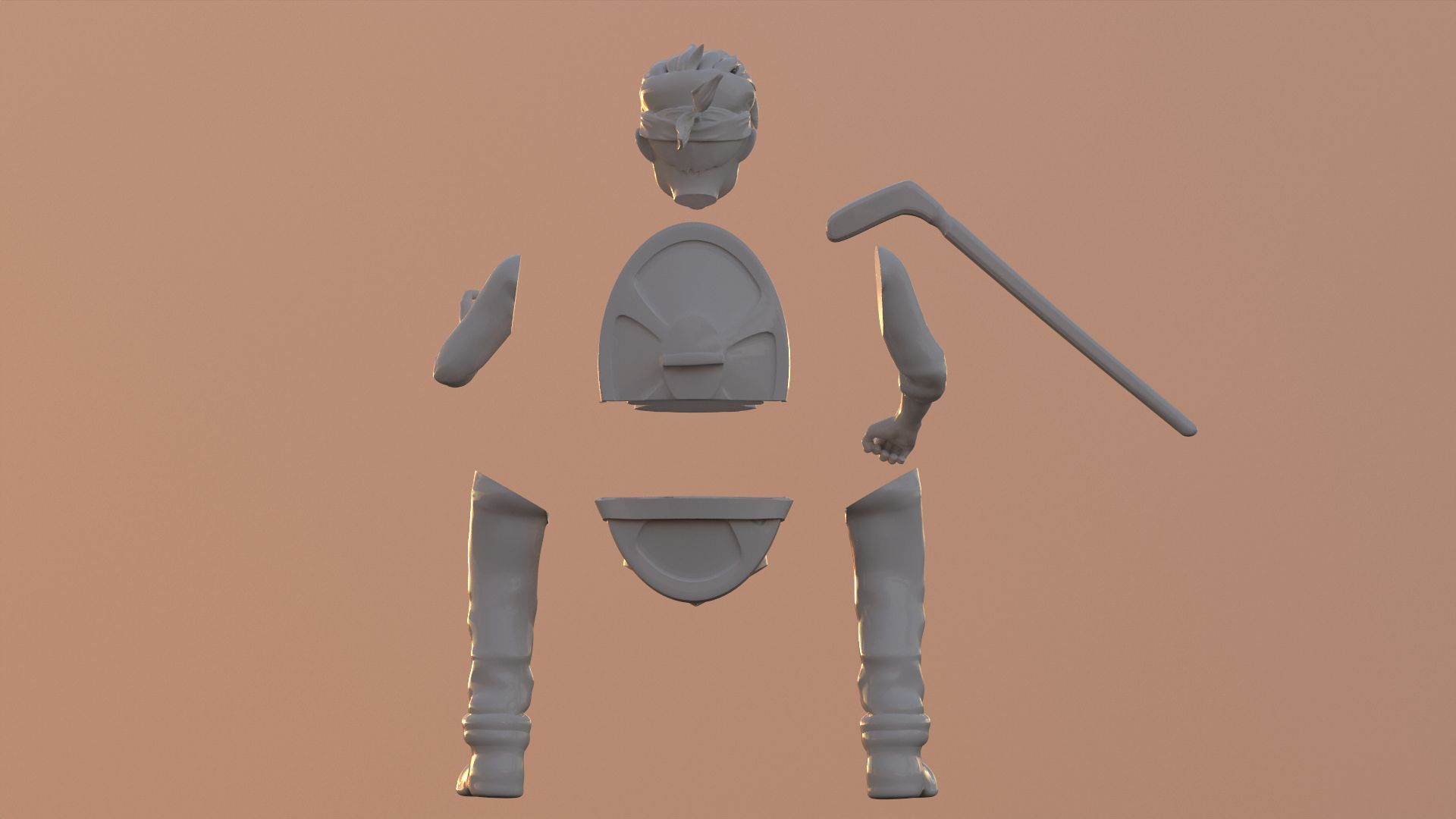 Файл 3D Зак - TMNT телесериал 1987 года・Шаблон для загрузки и 3D-печати ...