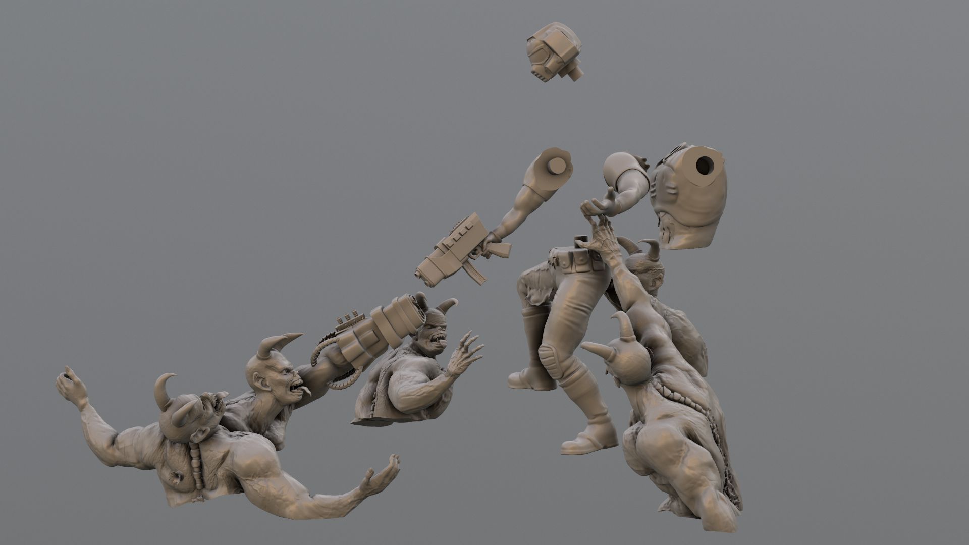 3D file Doom Classic Cover Diorama Printable 🫡・3D printable model to ...