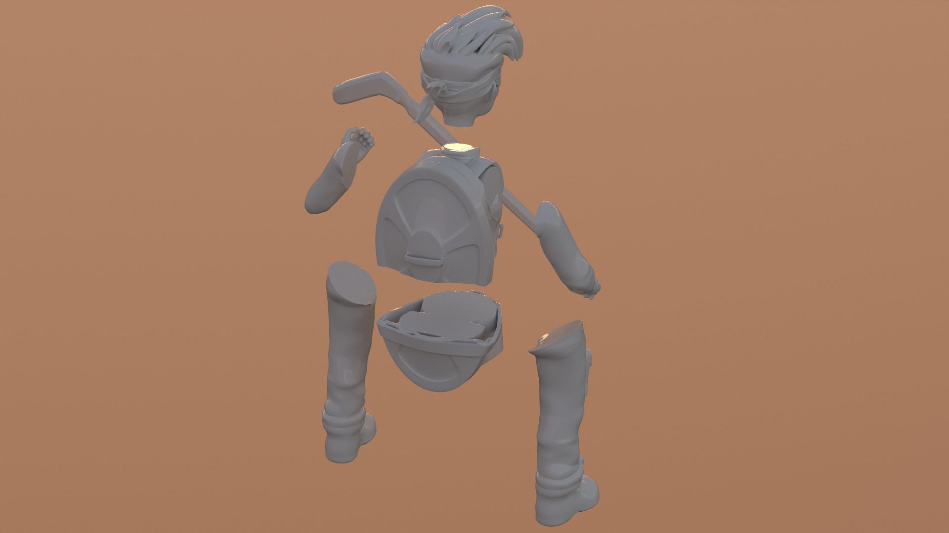 Файл 3D Зак - TMNT телесериал 1987 года・Шаблон для загрузки и 3D-печати ...