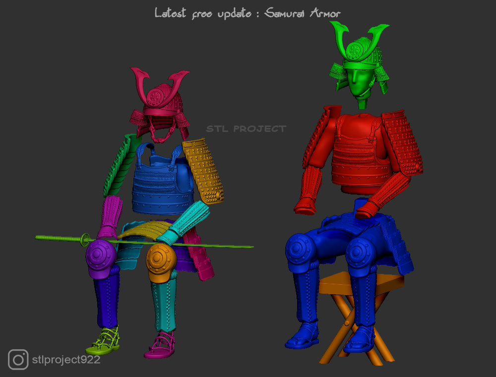 Archivo 3D Samurai muerto 🗡️・Plan imprimible en 3D para descargar・Cults