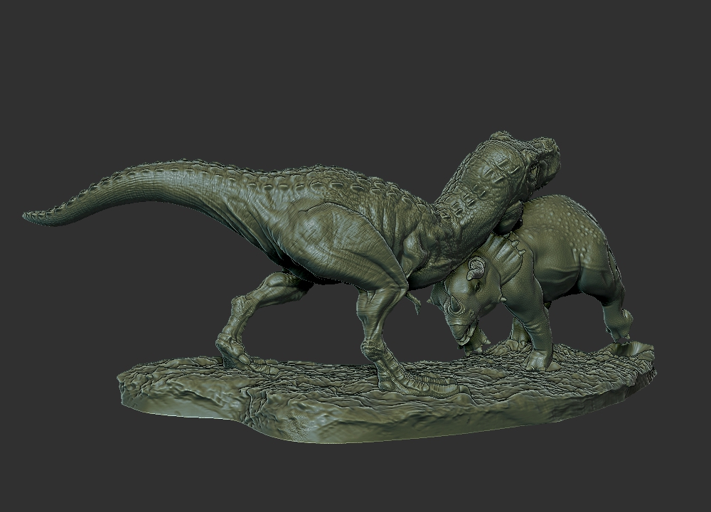Free STL file Dinosaur Diorama Statue 🦖・Object to download and to 3D ...