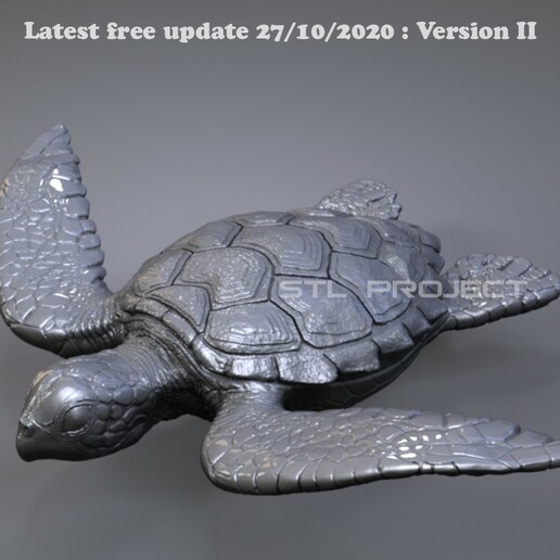 Download STL file Sea Turtle • 3D print design ・ Cults