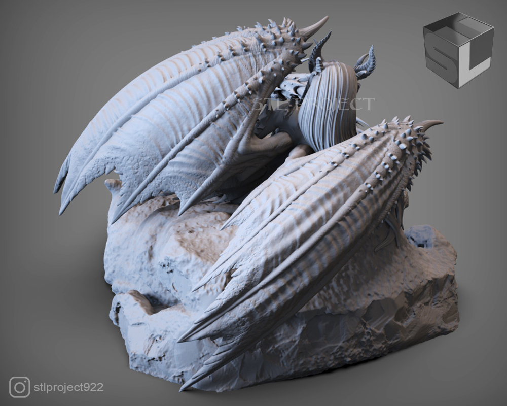 3D file Rathalos Girl 👧・3D print model to download・Cults