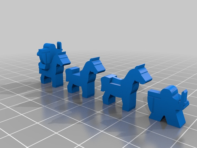 Free 3D file Fighter Meeple With Horse Mount・3D printer design to ...