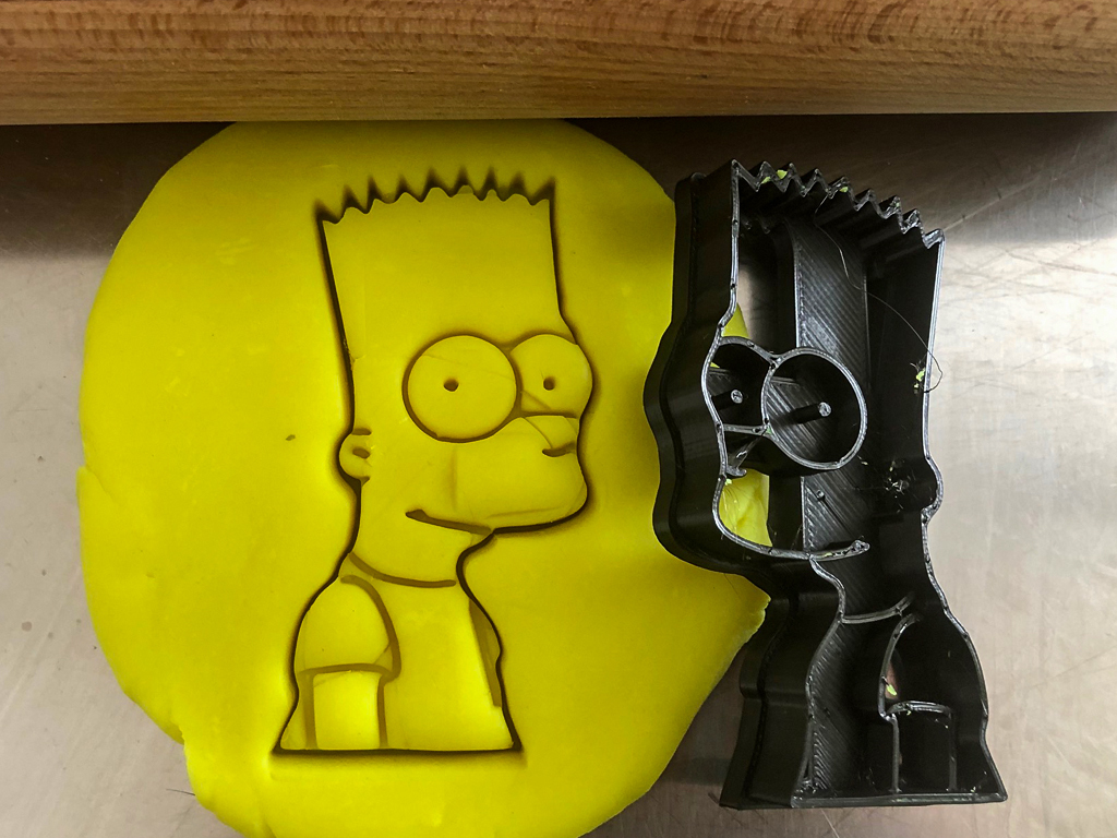 STL file Cookie cutter - Bart Simpson・3D print design to download・Cults