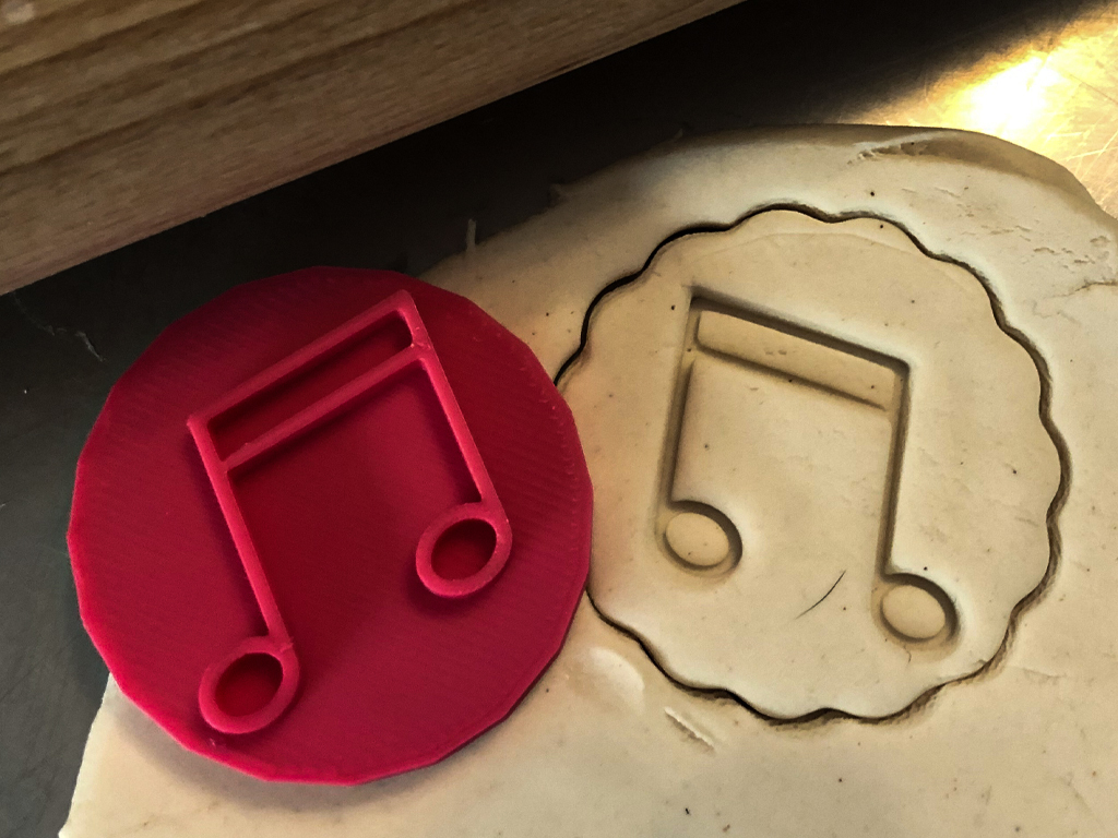 STL file Cookie stamp + cutter - Note・3D print model to download・Cults