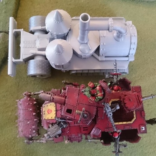 Download free STL file Orc / Ork / steam-powered Halftrack • Object to ...