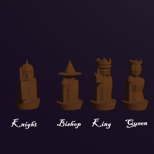 Download free 3D printer designs Fantasy Human Custom Chess pieces ・ Cults