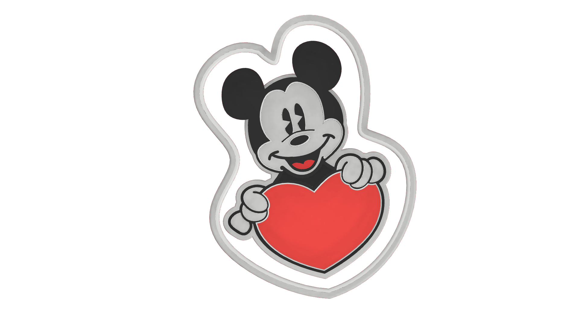 STL file Mickey Heart・3D print design to download・Cults