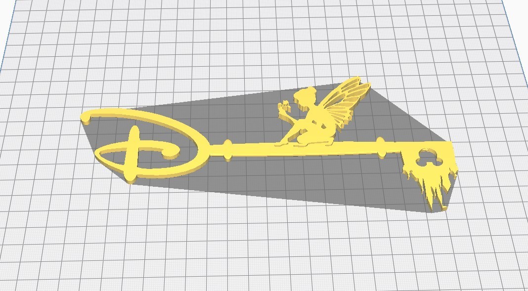 STL file Disney Tinkerbell key・3D printing idea to download・Cults