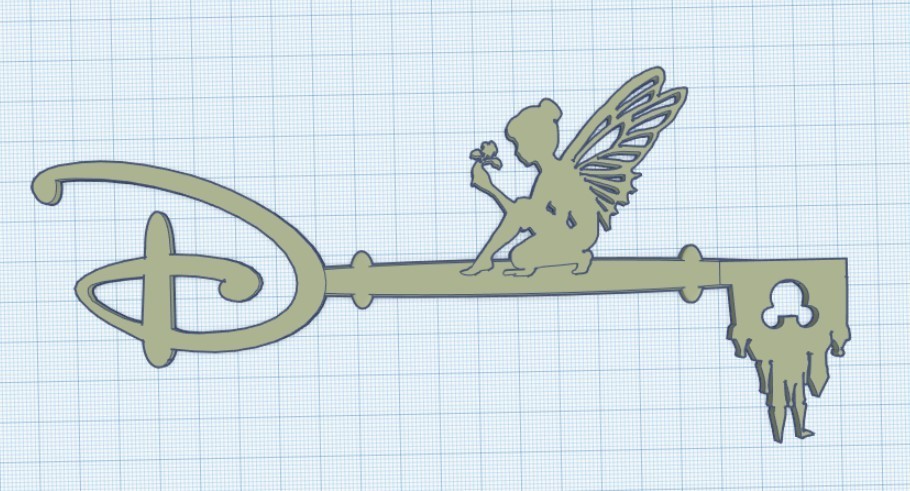 STL file Disney Tinkerbell key・3D printing idea to download・Cults