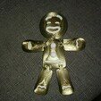 Download STL file Flexi Print-in-Place Gingerbread Man Ornament • 3D ...