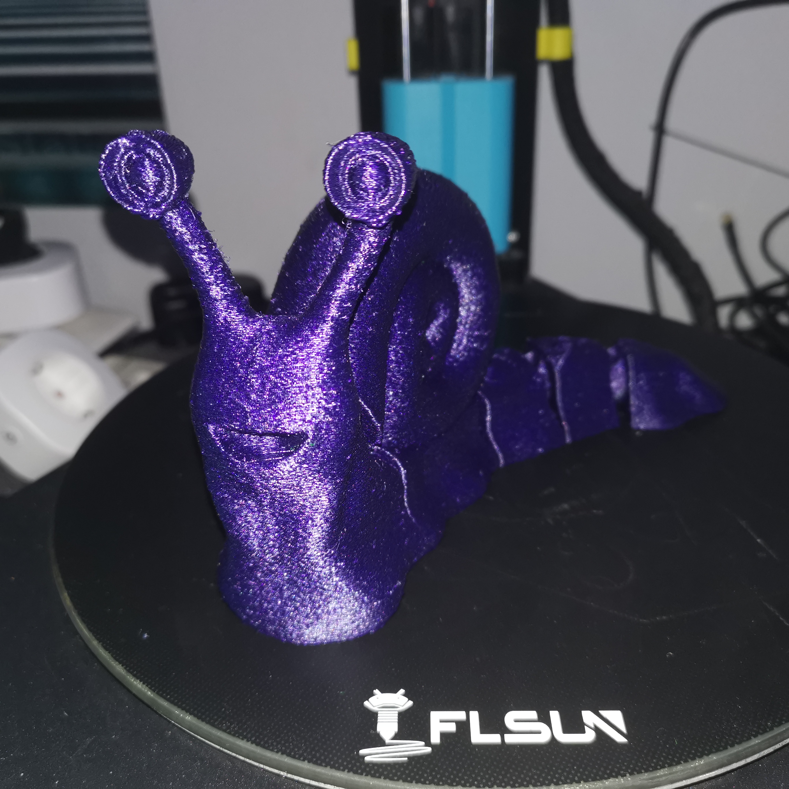 3D printer CUTE [ ARTICULATED ] SNAIL, FLEXIBLE, PRINT IN PLACE • made ...