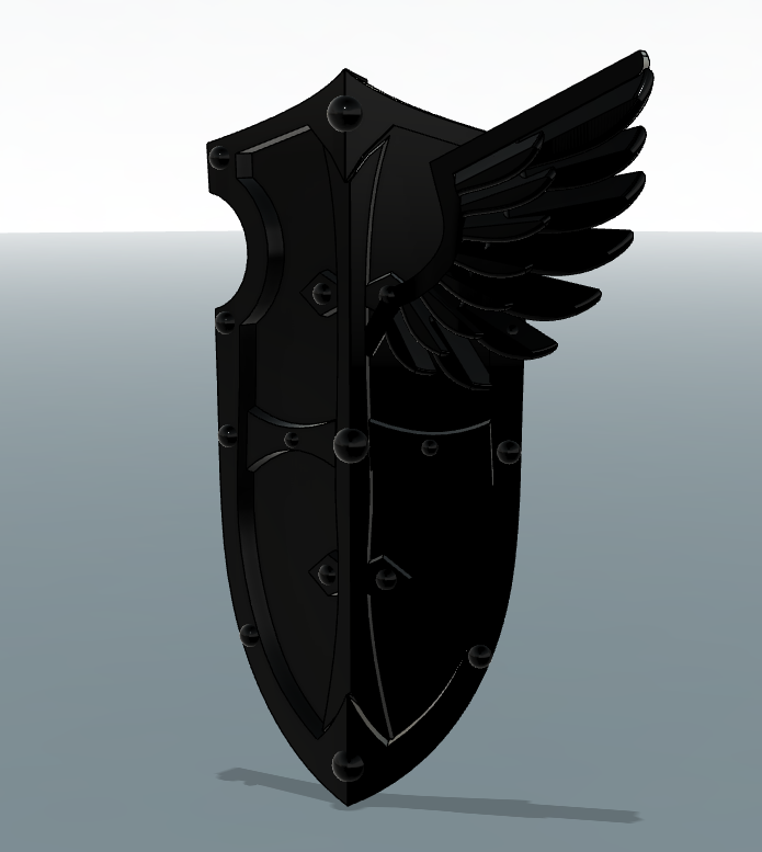 Free STL file Gloomy Angels Shields Pack 1 🎲・3D printing idea to ...