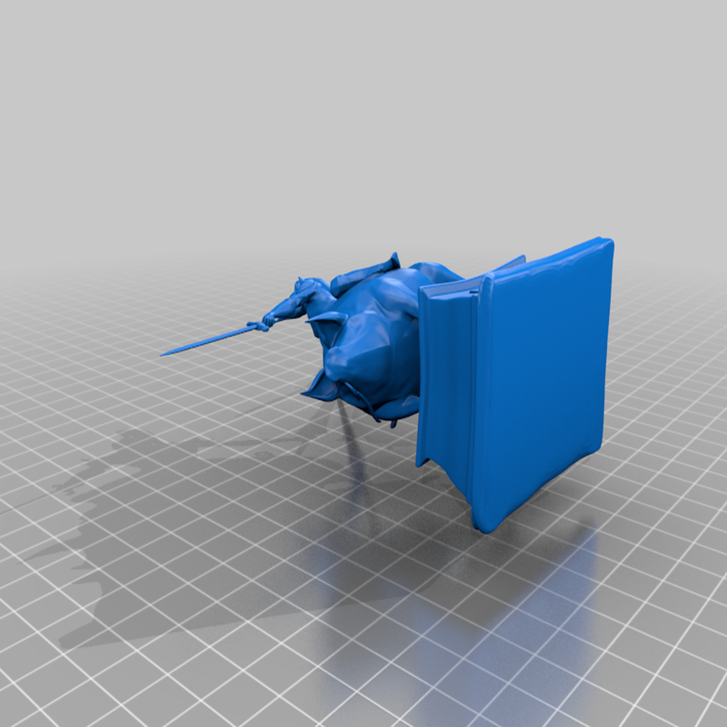 Free STL file Statue Knight Riding Boar・Object to download and to 3D ...