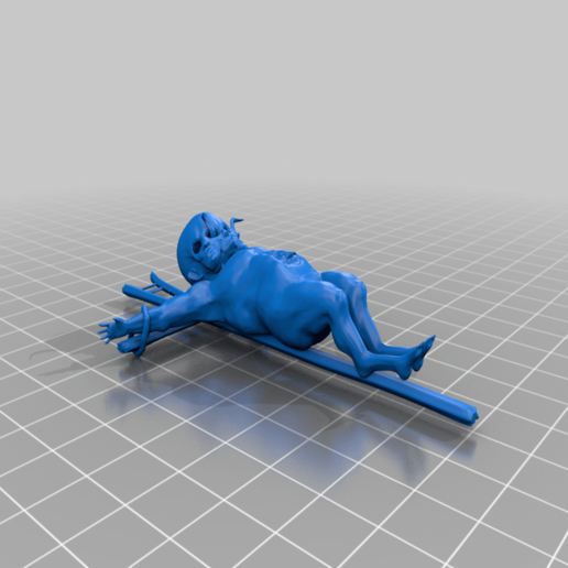Download free STL file Crucified Demon Baby • 3D print object ・ Cults