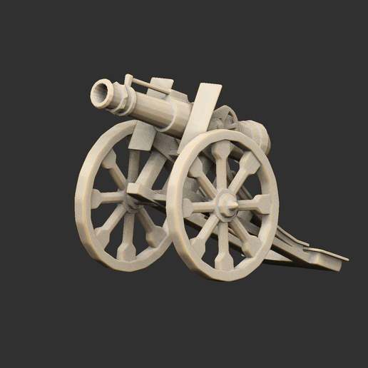 Download free STL file Cannon With Static Wheels • 3D print design ・ Cults