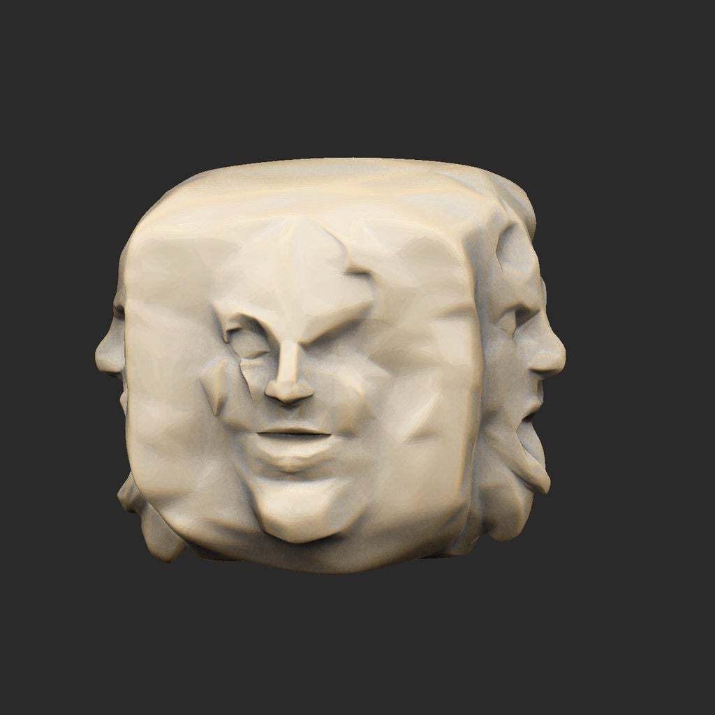 Free STL file Four Faced Rock・3D print design to download・Cults