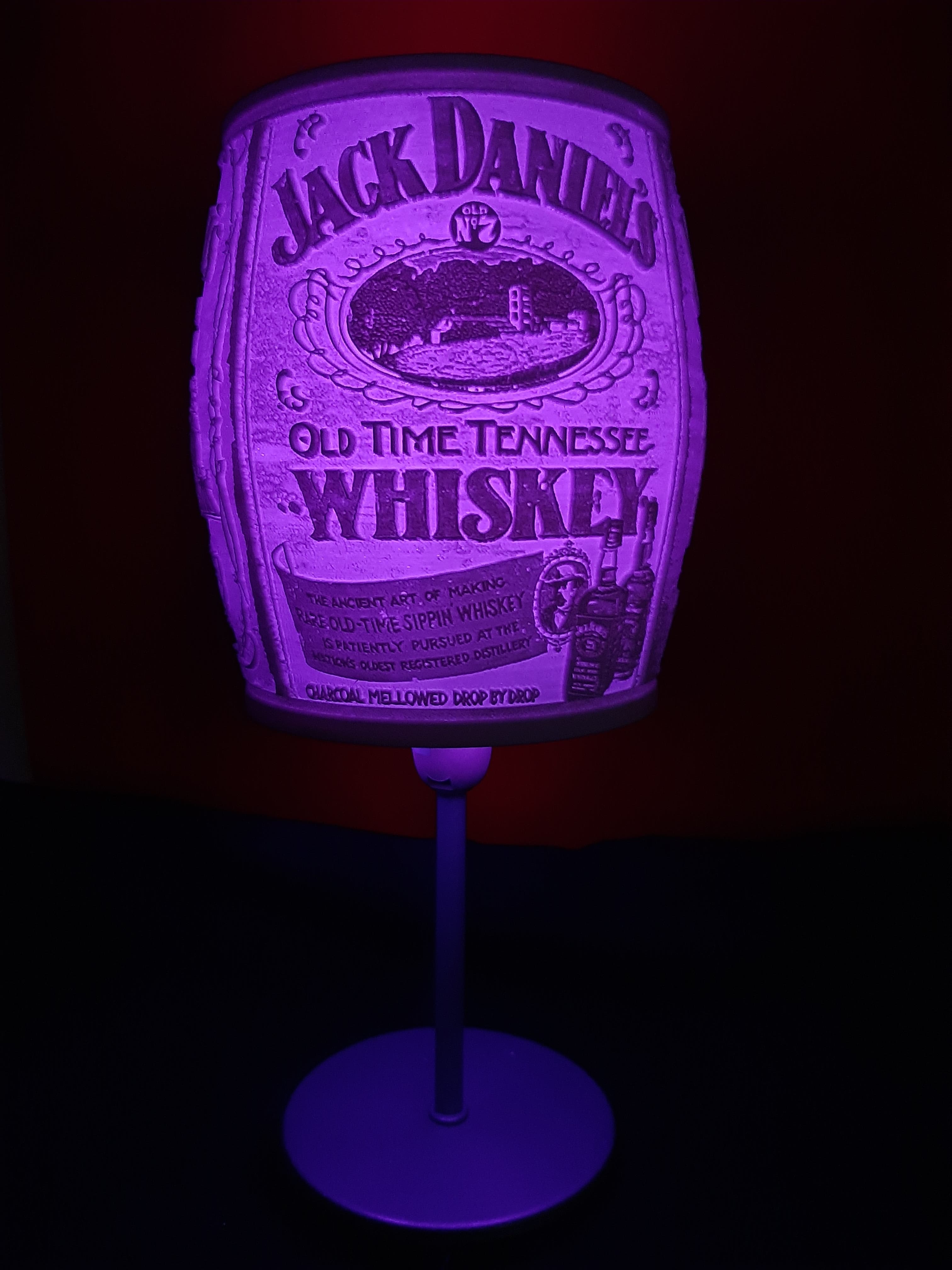 STL file Jack Daniels barrel-shaped lithophanie lampshade 🔦・3D printer ...