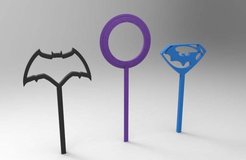 Free STL file batman vs superman bubble wands・3D printing template to ...