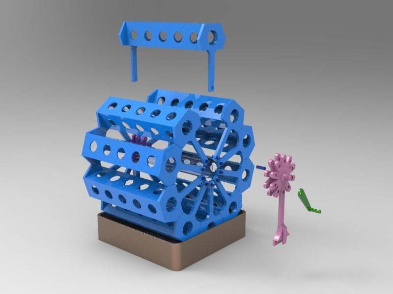 Free STL file rotary garden v2・3D printable object to download・Cults