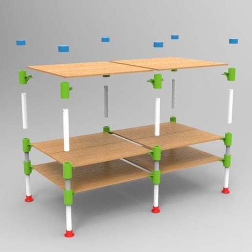 Download free STL file table connector round • 3D printing design ・ Cults