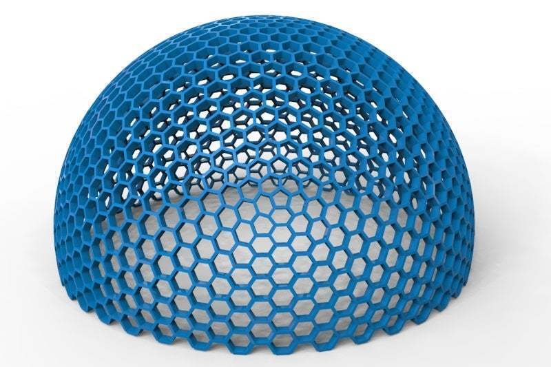 Free STL file hex dome・3D printing design to download・Cults