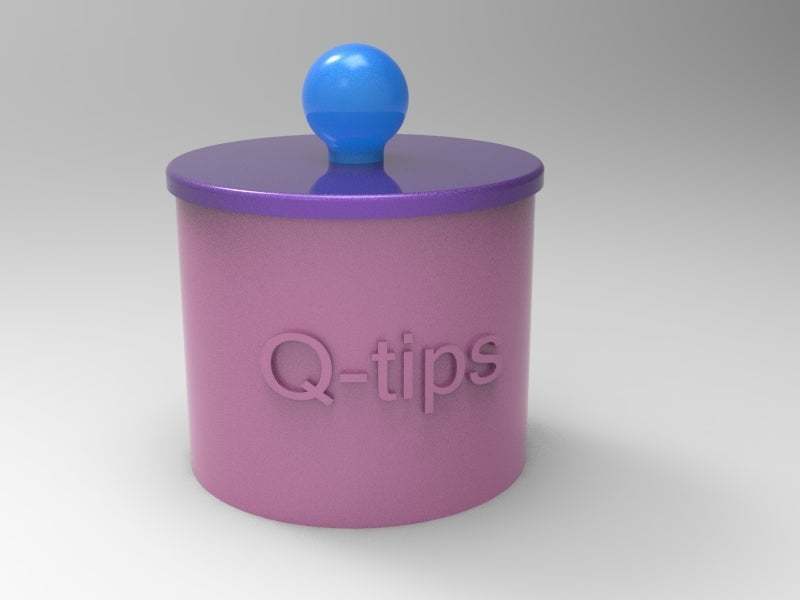 Free STL file qtip holder round・3D print model to download・Cults