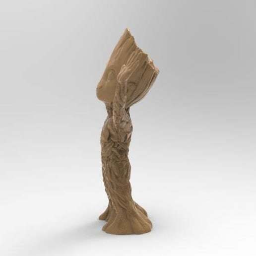 Download free OBJ file baby groot stand 2 arms up • 3D printer model ...