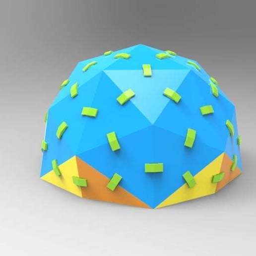 Download free OBJ file geodesic dome • 3D printable design ・ Cults