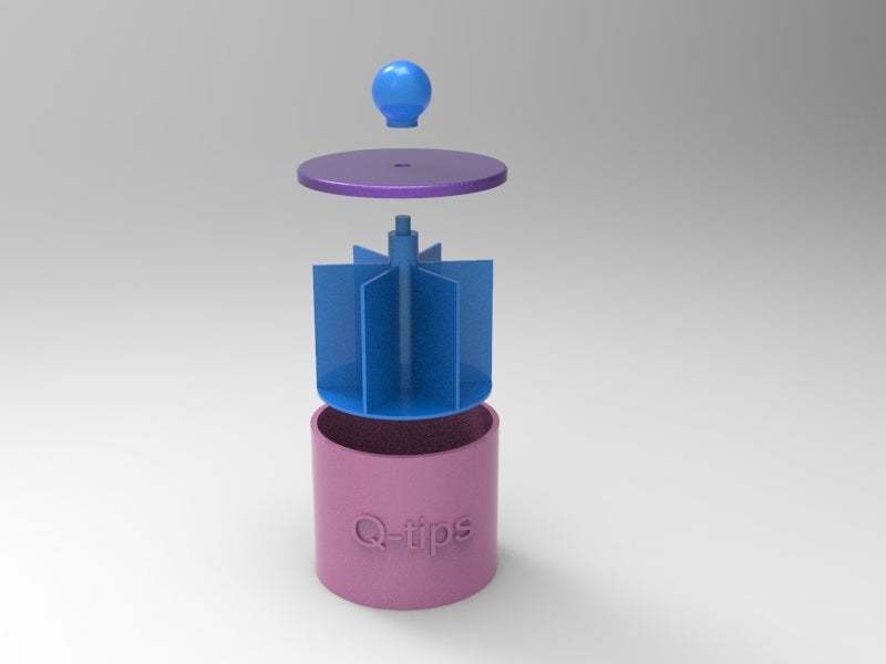 Free STL file qtip holder round・3D print model to download・Cults