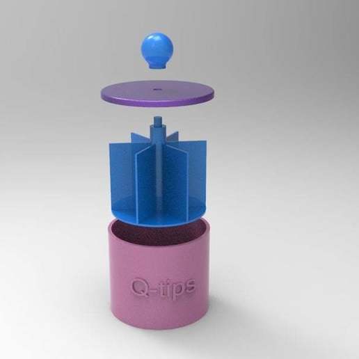 Download free STL file qtip holder round • 3D print model ・ Cults