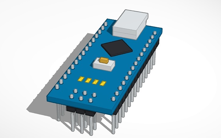 Fichier 3D gratuit Arduino Nano - toutes les broches en bas・Objet ...