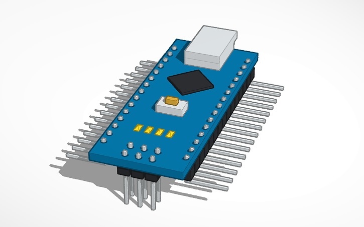 3D-Datei Arduino Nano - Seitenpins und ICSP-Pins unten kostenlos・Objekt ...