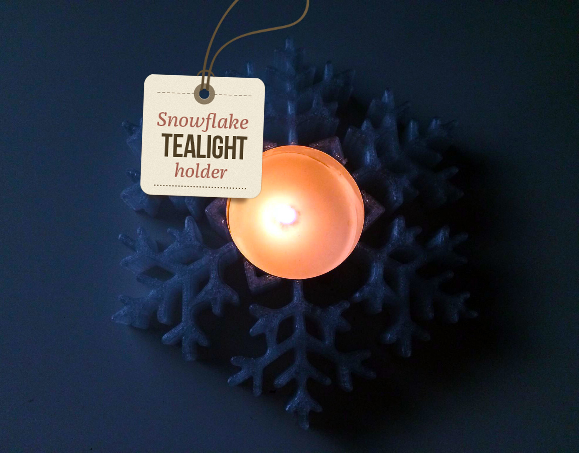 STL file Tealight snowflake holder - christmas decoration ️・3D printing ...