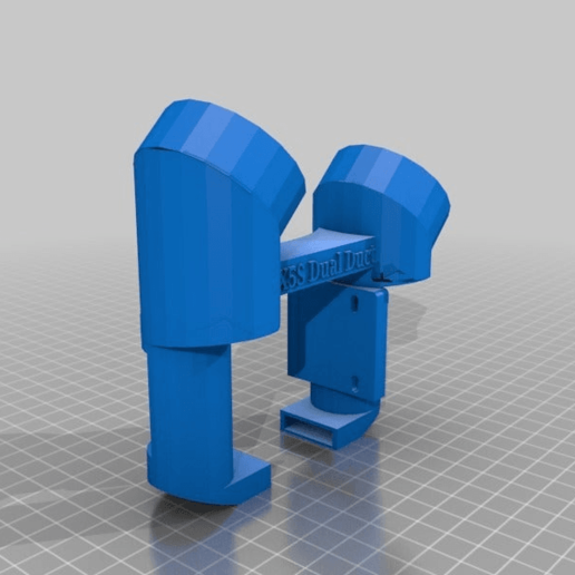 Download free STL file Dual 40mm Fan Duct for Tronxy X5S (stock hotend ...