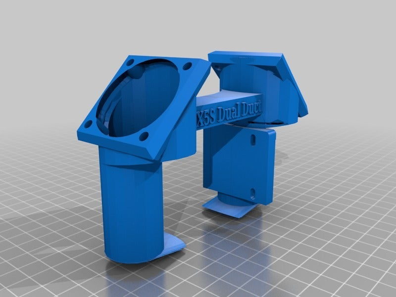 Free STL file Dual 40mm Fan Duct for Tronxy X5S (stock hotend/housing ...