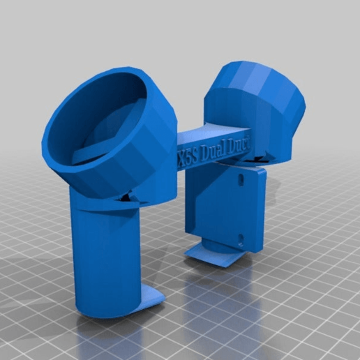 Download free STL file Dual 40mm Fan Duct for Tronxy X5S (stock hotend ...