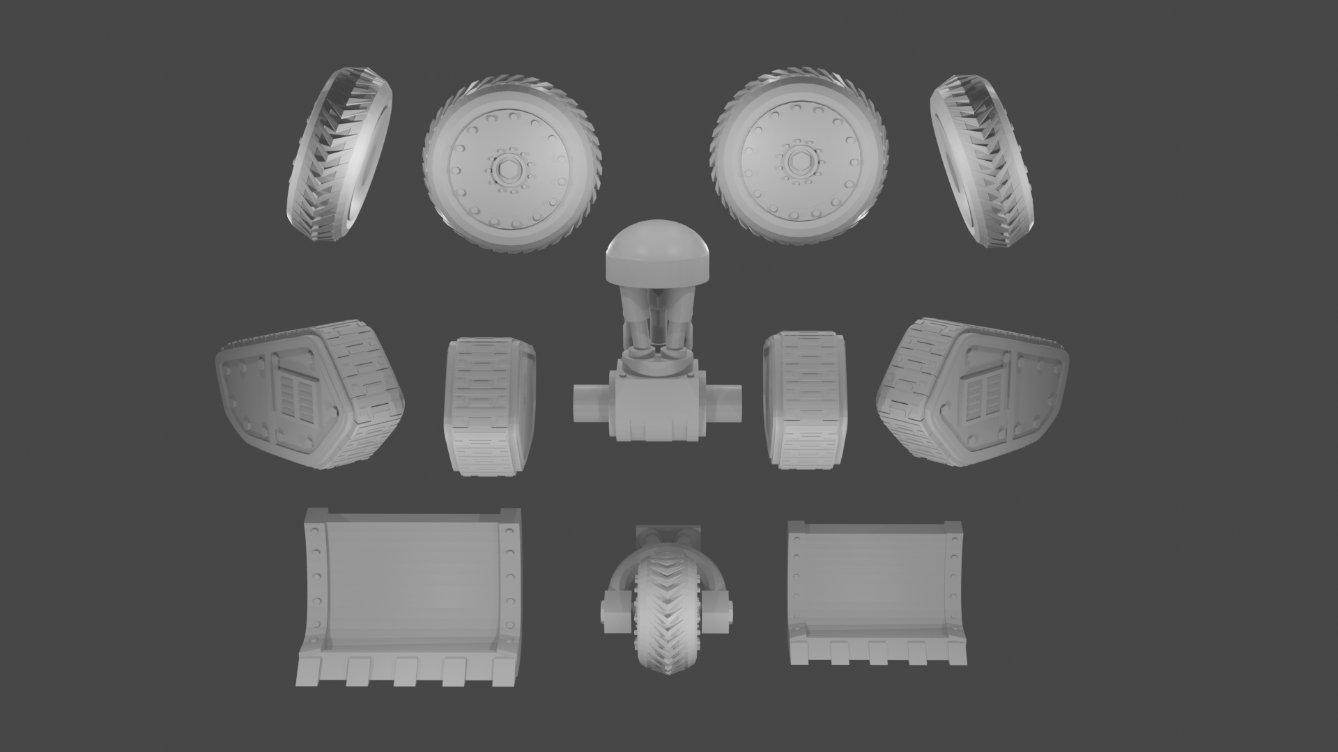 Download STL file Bionic Legs Pack 2 (Tracks/Tyres) • 3D printer ...