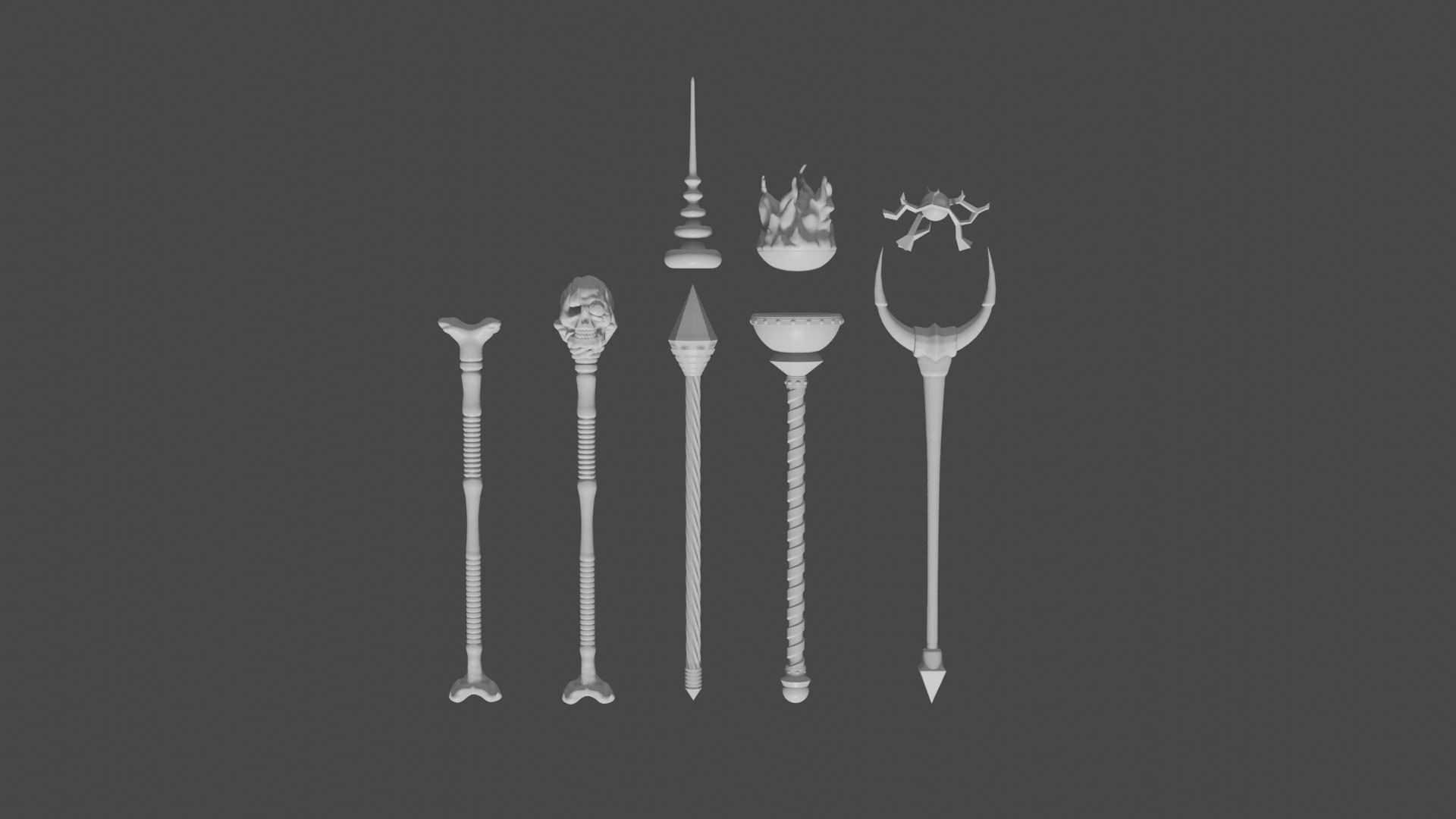 STL file Wizard/Magic Staff Pack・3D print model to download・Cults