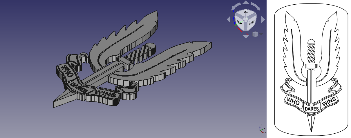 STL file SAS Logo・3D printing template to download・Cults