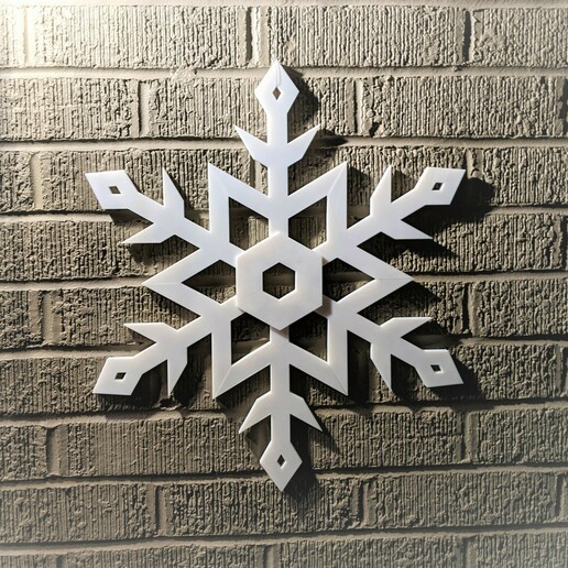 Download STL file Snowflake Decoration • 3D printing model ・ Cults