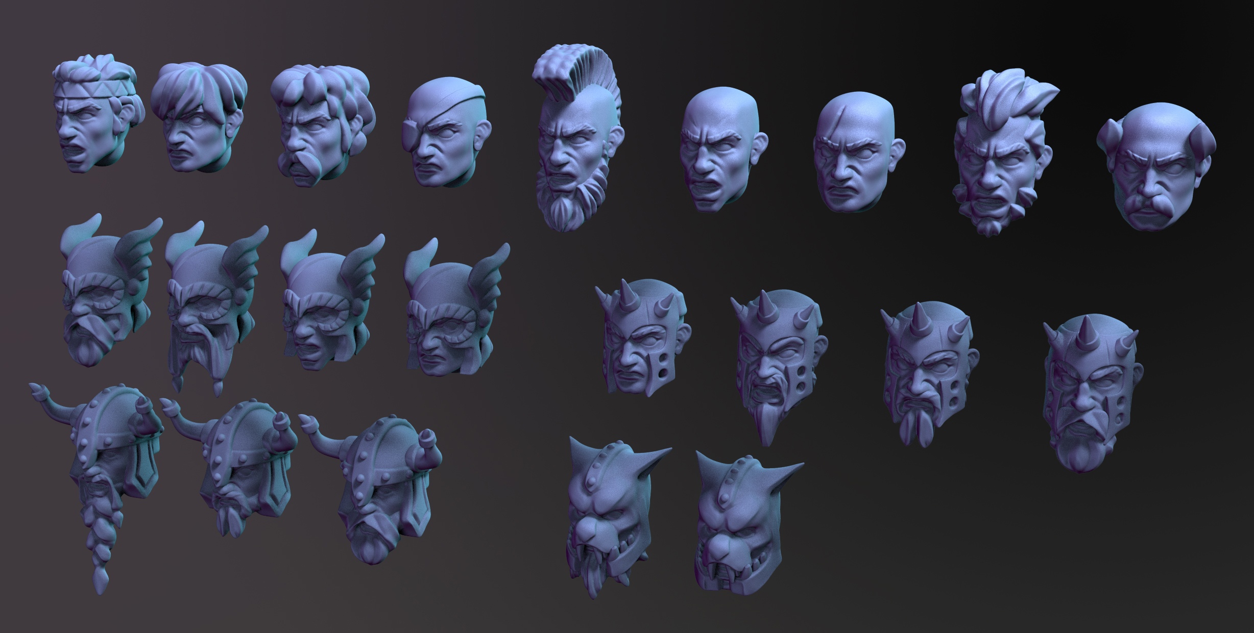 STL file Viking heads ⚔・3D printable model to download・Cults