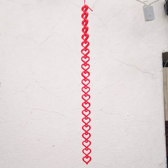 STL file Flexy Heart chain print-in-place・3D printable model to ...