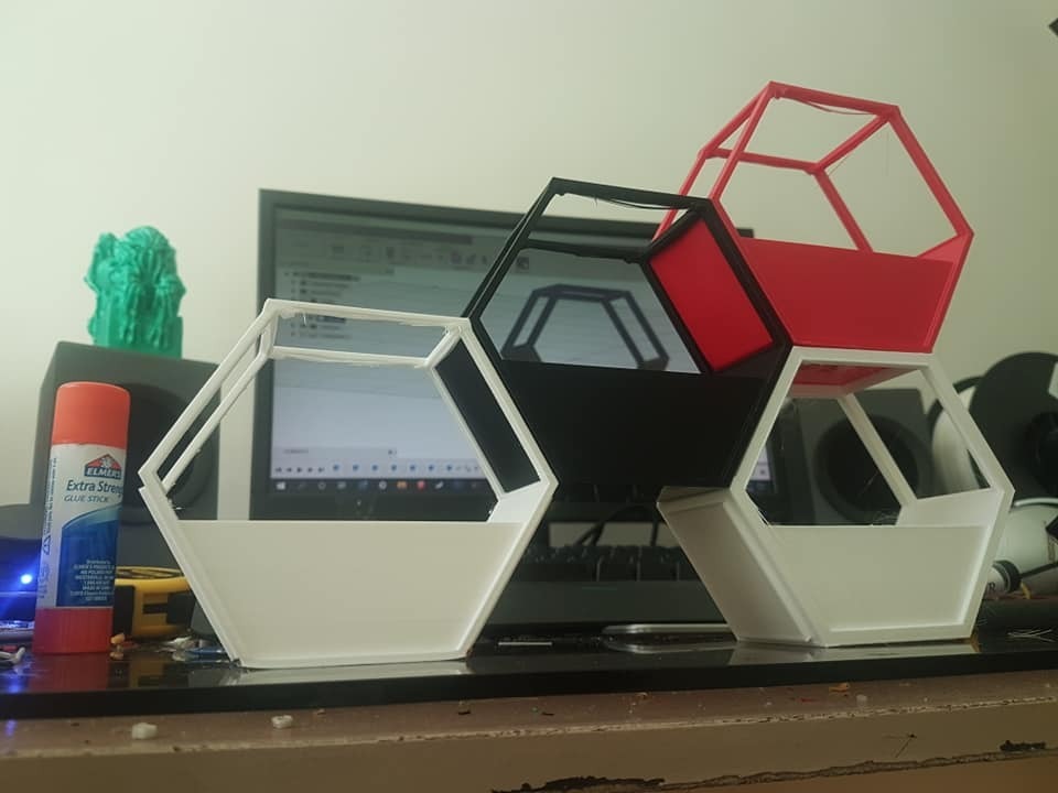 STL file Stackable Planter Box (Hexa Planter)・3D printable model to ...