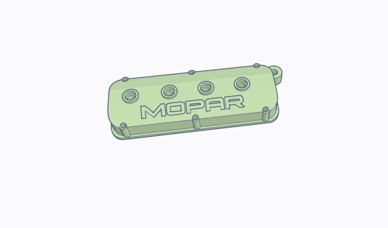 STL file HEMI MOPAR Valve Cover Keychains 🗝️・3D printable model to ...