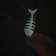 Download STL file Fish bone Keychain • 3D print template ・ Cults