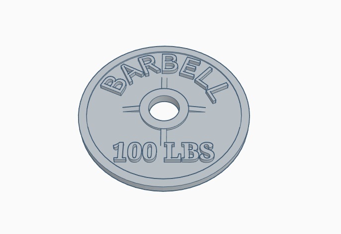STL file Barbell 100lbs Christmas Ornament・Model to download and 3D ...