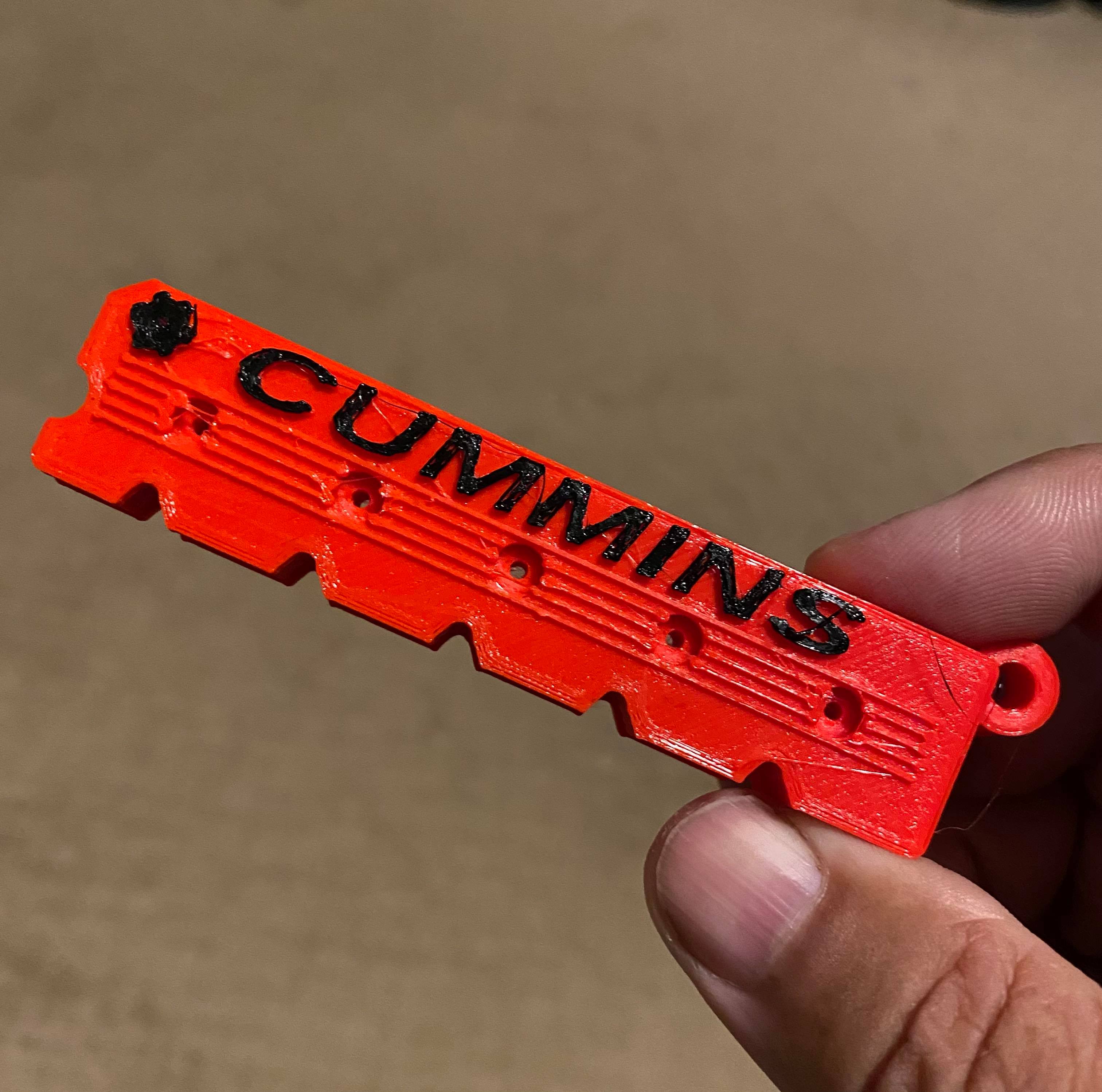 STL file Cummins Keychain 🗝️・3D print design to download・Cults