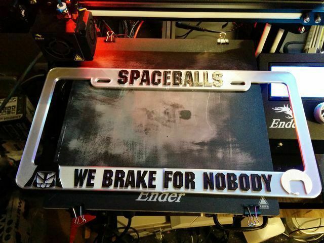 Free STL file Spaceballs, The Split Print Licence Plate Frame・3D print ...